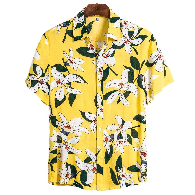Shirt Heren Hawaiiaanse Shirt Mannelijke Toevallig... – Vicedeal