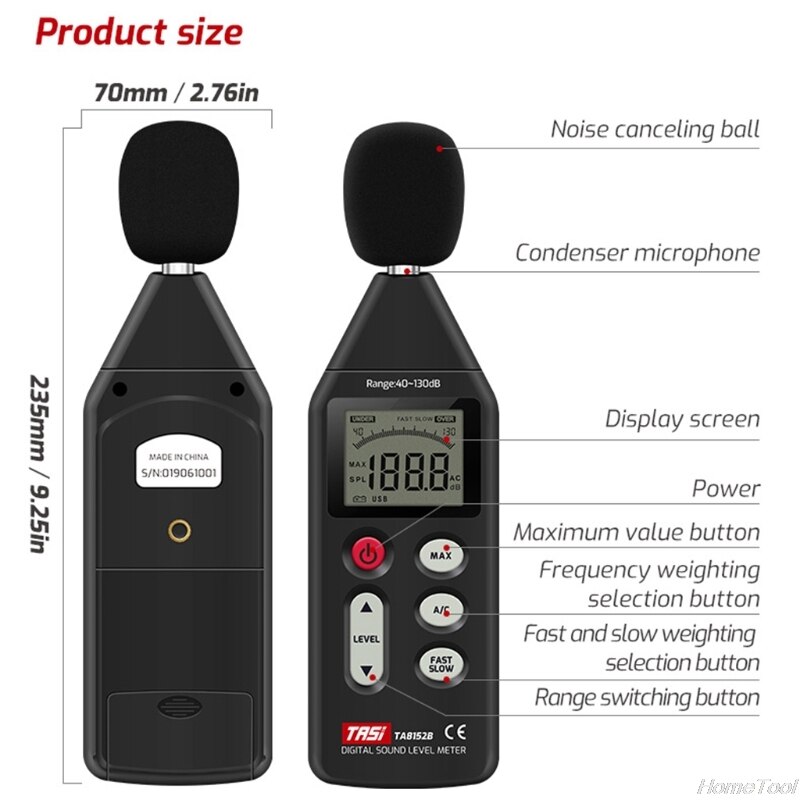 Digital Sound Level Meter Met Usb Data Verbinding ... – Vicedeal