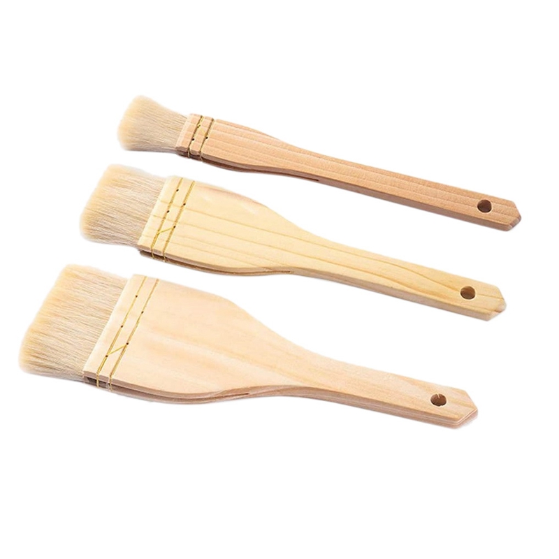 ! 3 Pcs Flat Brushes Paint Brush Artist Painting B... – Grandado