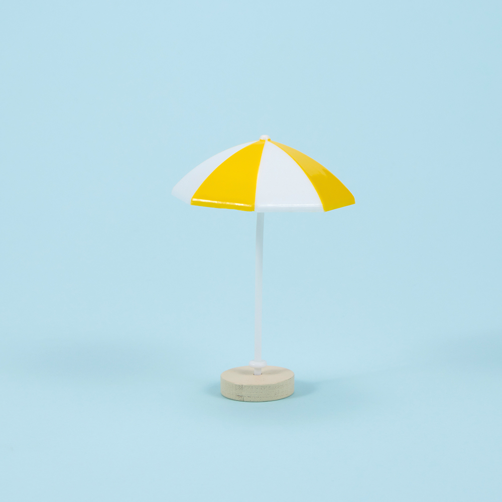 3 Color Beach Sun Mini Umbrella Miniature PVC Land... – Grandado