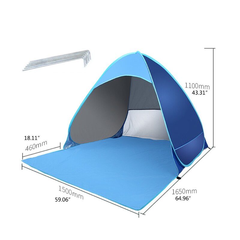 Upgrade Fast Pops Up Beach Tent UV Sun Shelter Lig... – Grandado