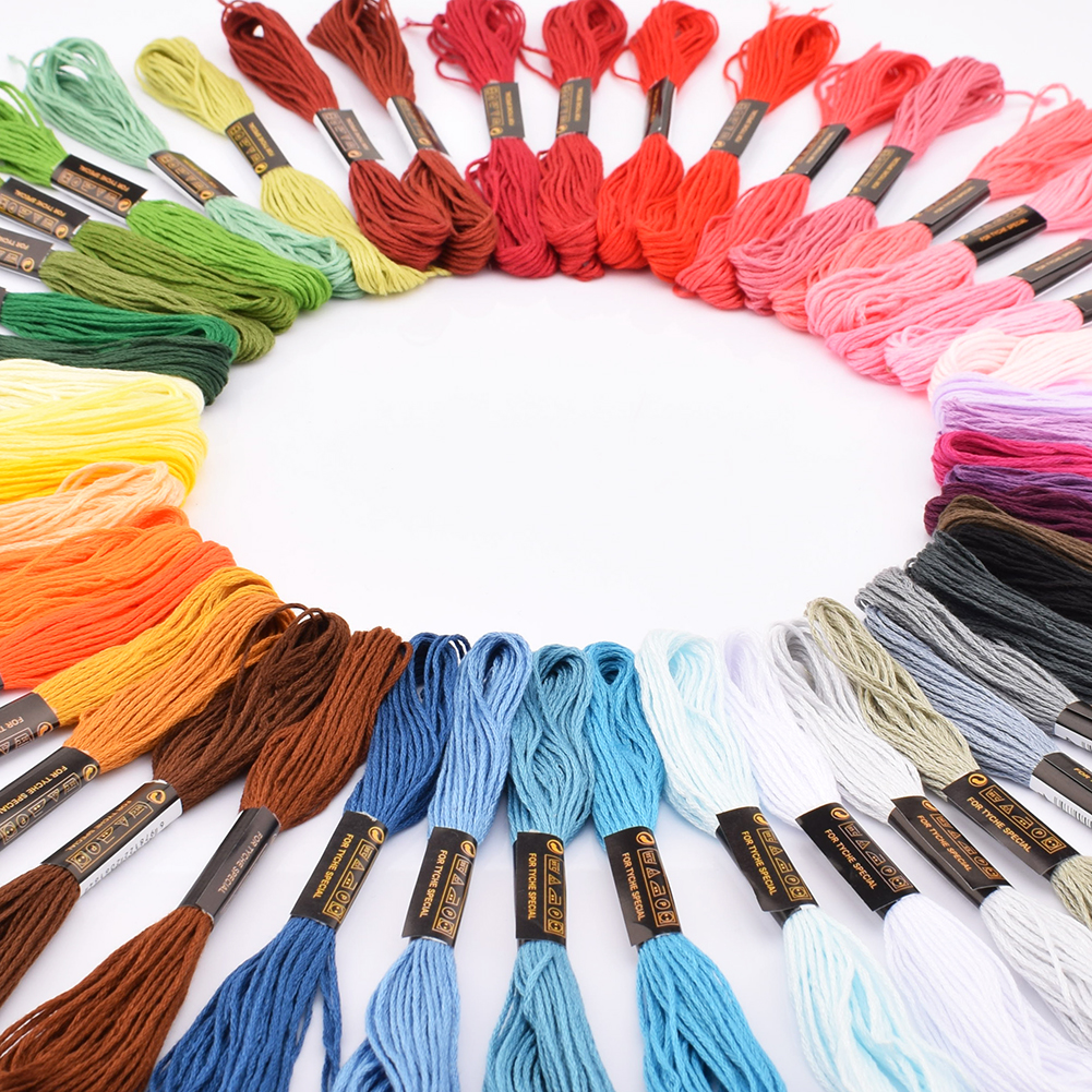 Chainho,Cross Stitch Tool Set,Woven Colorful Cotto... – Grandado
