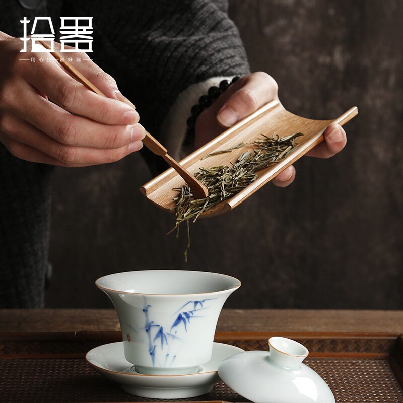 Handmade Bamboo Three-piece Tea Needle Tea Spoon T... – Grandado