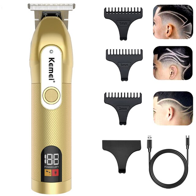 barber shop all metal hair clipper cord cordless h... – Vicedeal
