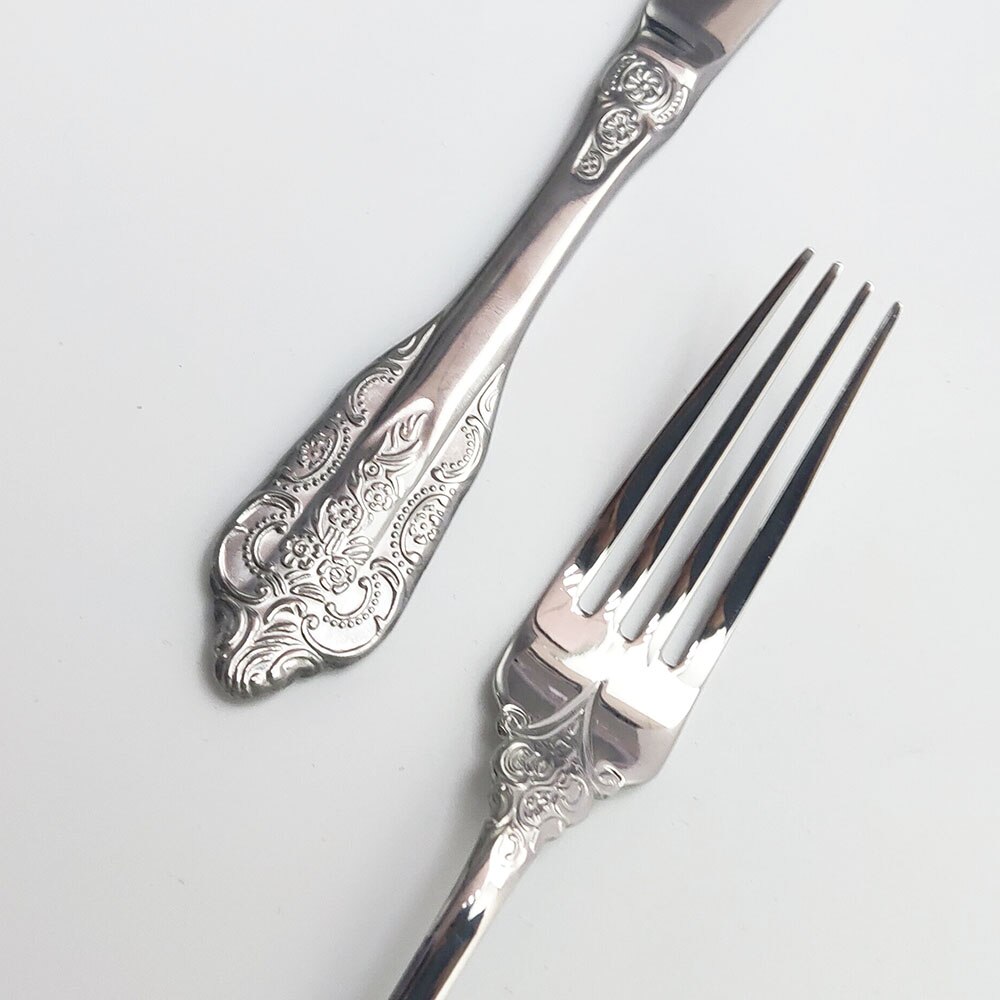 1-Piece Silver Tableware Knife Fork Spoon Dinner S... – Grandado