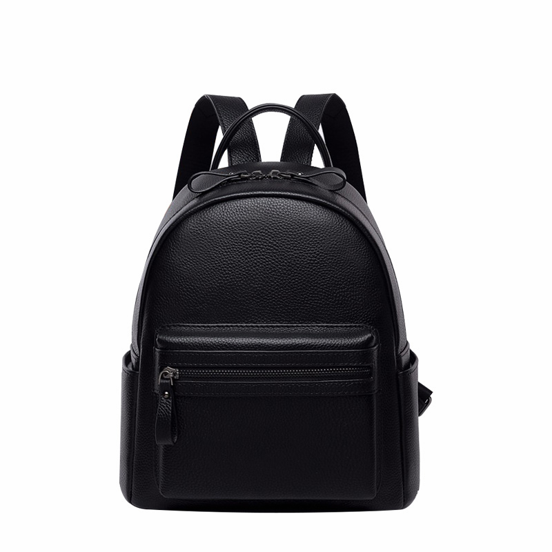 Soft Real Lederen Rugzak Vrouwen Zwarte Kleine Bac... – Vicedeal