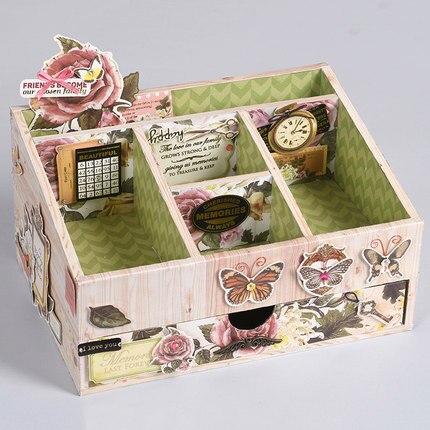 vintage mini diy storage box scrapbooking jewelry ... – Vicedeal