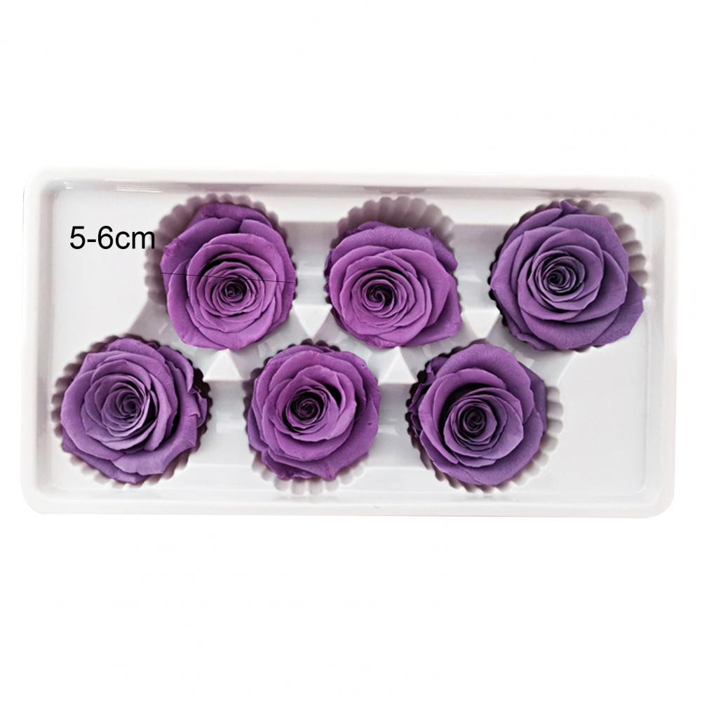 6PCs/Box Preserved Fresh Rose Flower Heads Class B... – Grandado
