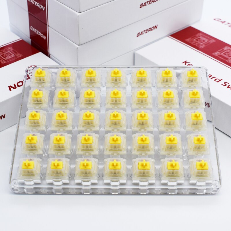 Gateron Cap Milky Yellow V2 Switch 5pin Linear RGB... – Grandado