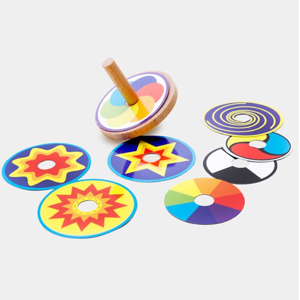 1PCS Funny Wooden Toy Colorful Toy Spinning Top wi... – Grandado