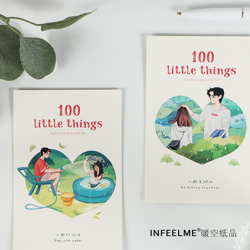 30 Pcs/Set 100 Little Things in Love Postcard DIY ... – Grandado