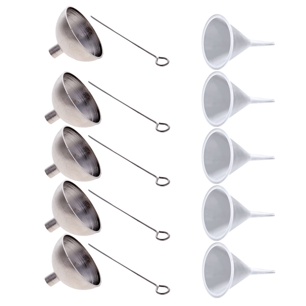 10 Pcs Roestvrij Staal En Plastic Trechter Set Voo... – Grandado