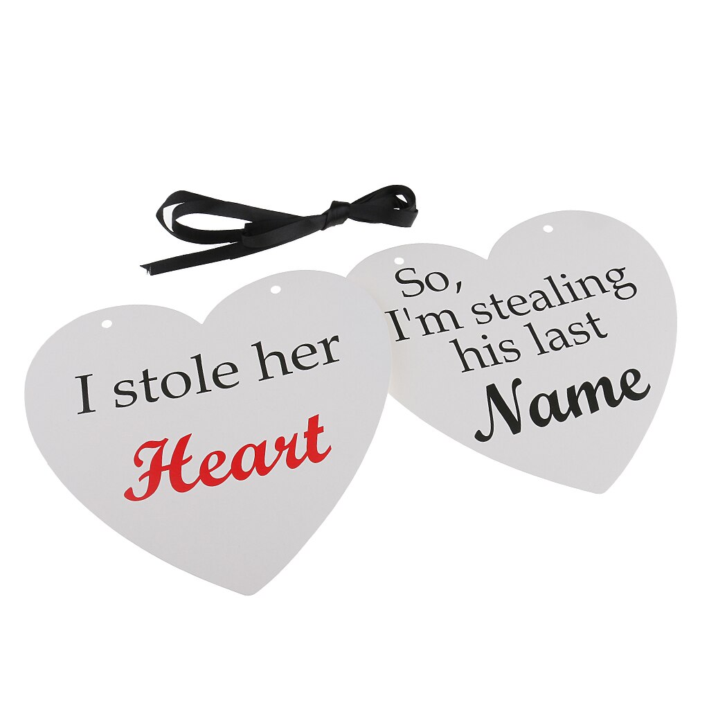 2 Pieces Funny Wedding Heart Photo Booth Props wit... – Grandado