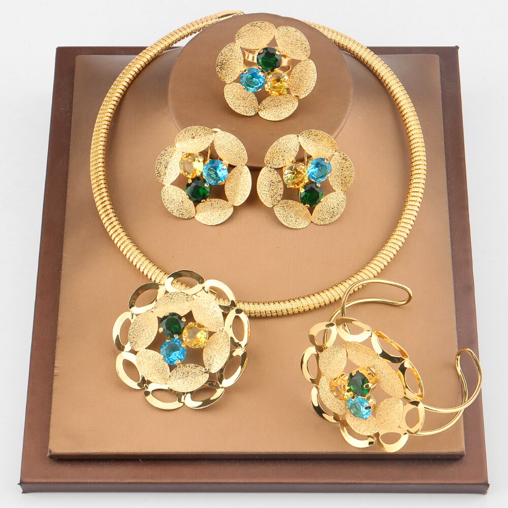 Costume Jewelry Colorful Stone Jewelry Sets for Wo... – Grandado