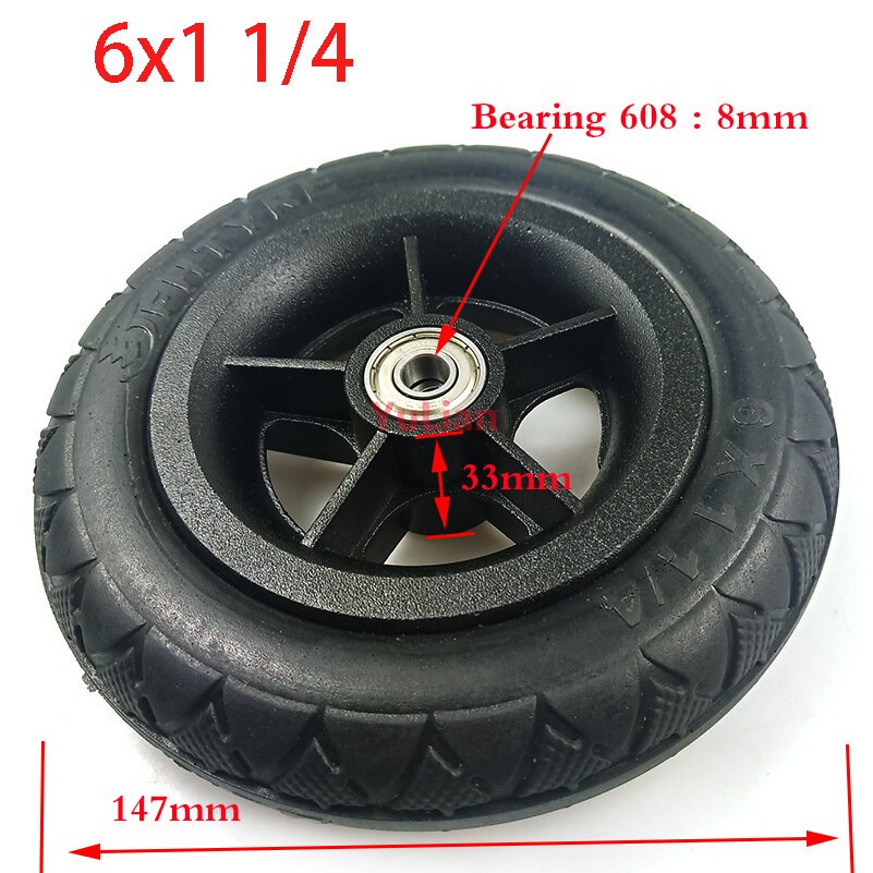 6x1 1/4 Wheels Inner Tube Tire for 6*1 1/4 Inflati... – Vicedeal