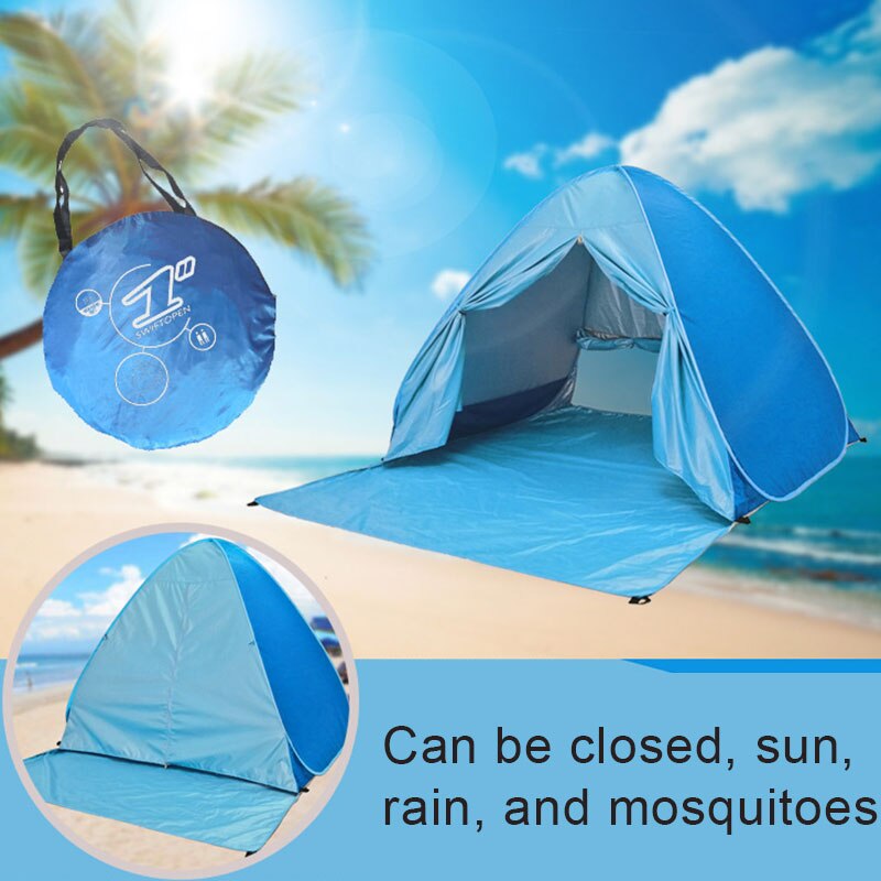 Easy Pops Up Beach Tent with Curtain Sun Shelter I... – Grandado
