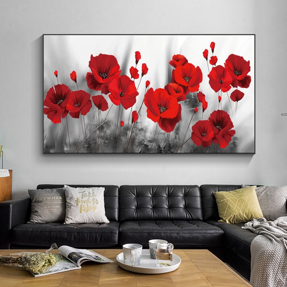 5D Diamond Painting Red Flowers Bright Poppies Flo... – Grandado