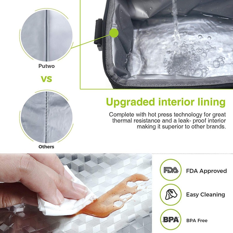 8L Capacity Insulated Thermo Lunch Tote Bag For Ha... – Grandado