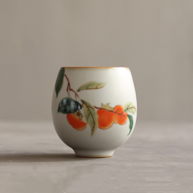 Traditional Handmade Ru Kiln Ceramic Teacup Travel... – Grandado