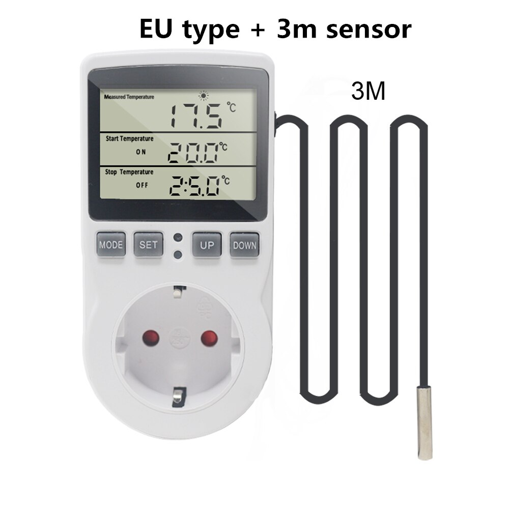 Thermostat Outlet Socket 230V Temperature Thermost... – Grandado