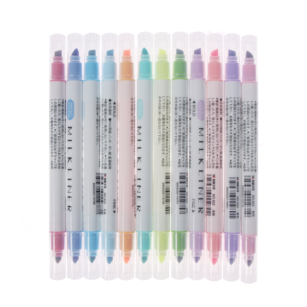 12 Pcs Japanese Milkliner Pens Milk liner Double H... – Grandado