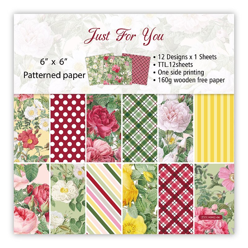 12Pcs/Lot Red Grid Retro Material Papers DIY Scrap... – Grandado