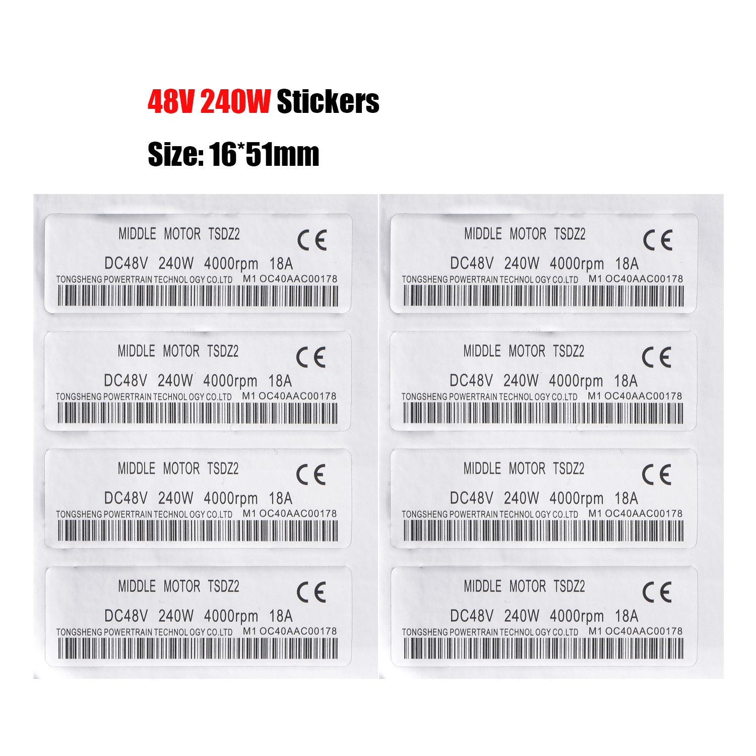 48V 240W Stickers Tongsheng mid motor 10/20 PCS/LO... – Vicedeal