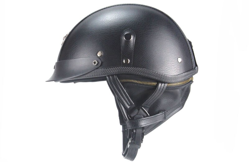 Tkosm Motorhelm Pu Lederen Helm Voor Motorfiets Re... – Vicedeal