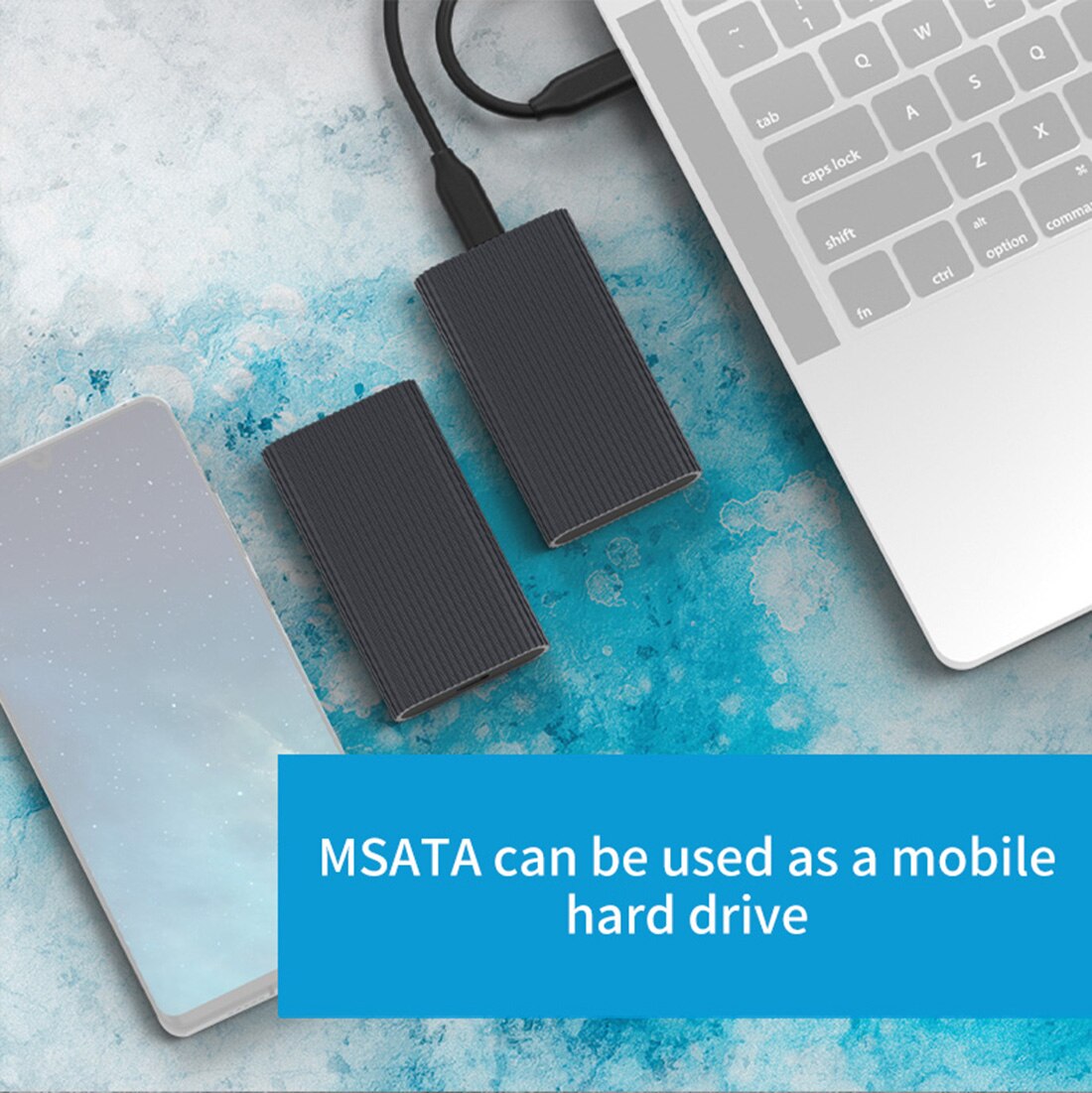 Aluminum MSATA M.2 SSD Enclosure CaseType C to Typ... – Grandado