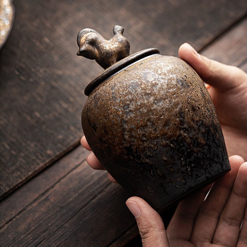 Vintage Stoneware Tea Caddy Ceramic Tea Cans Canis... – Grandado