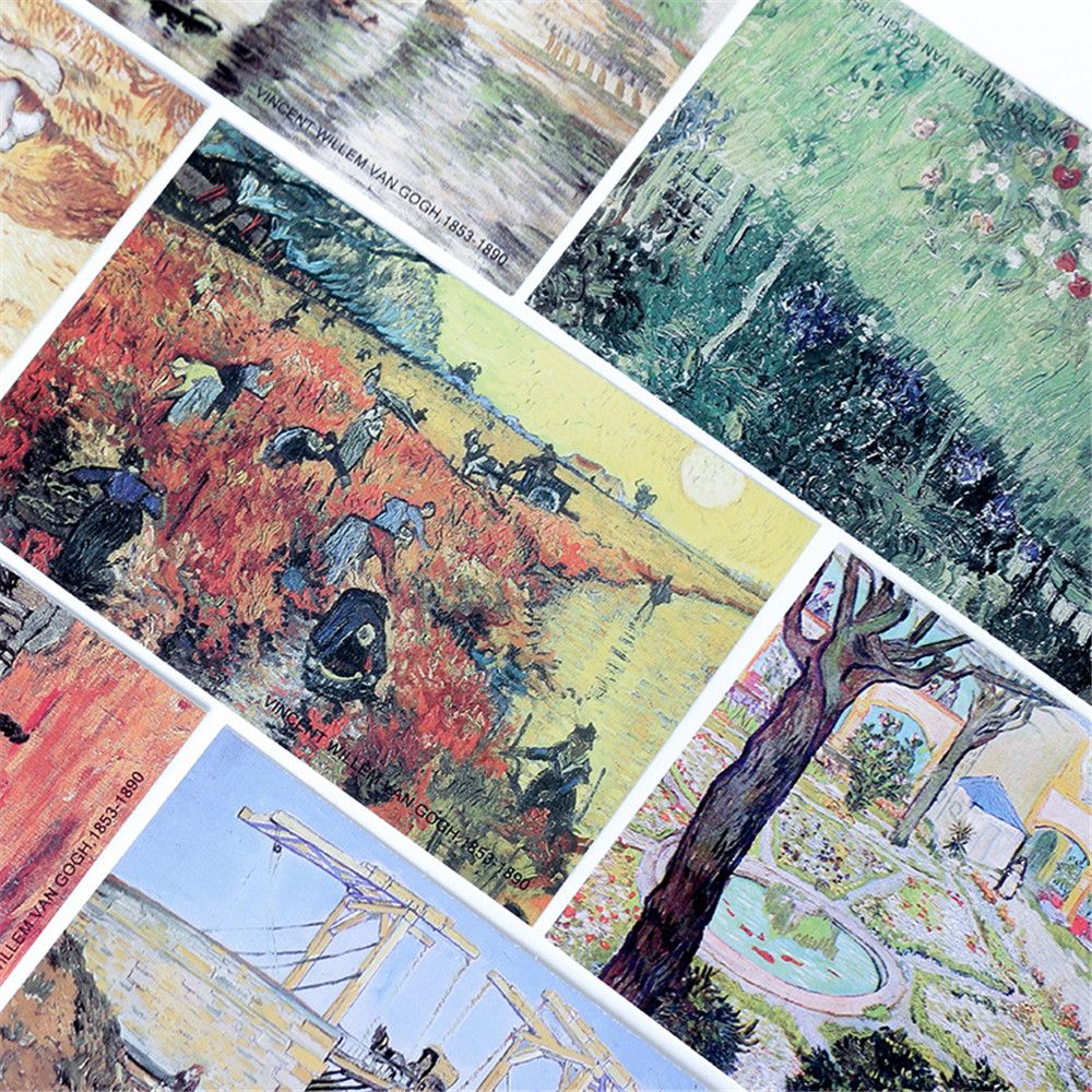 30 stuks vintage olieverfschilderij wenskaarten ka... – Grandado