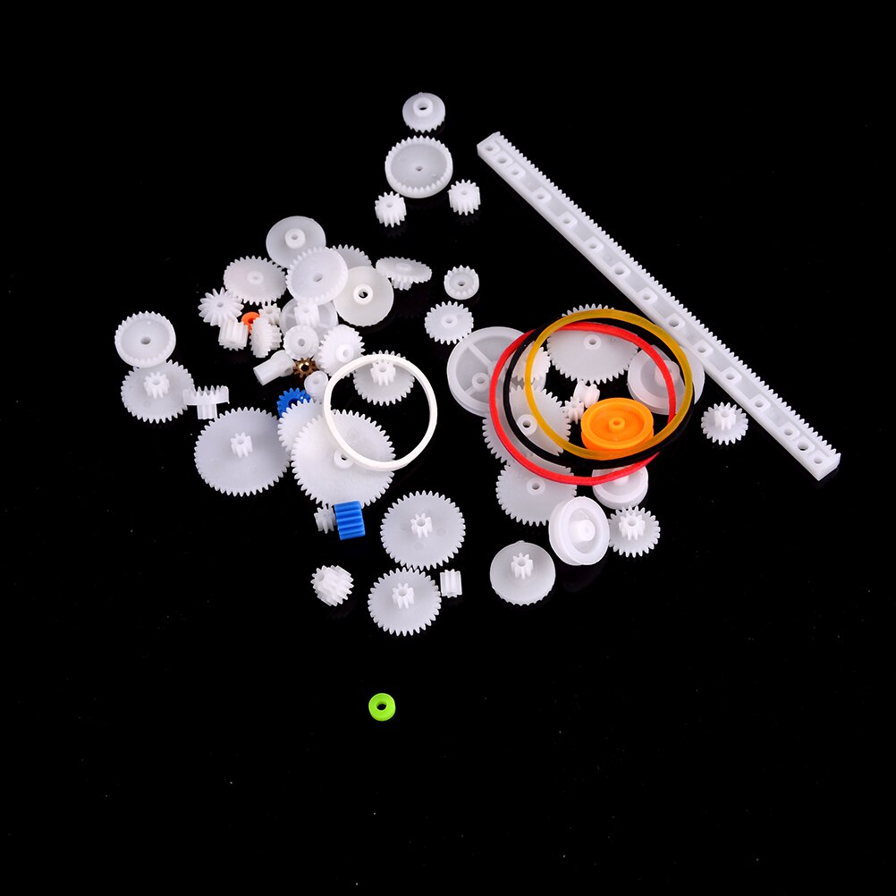 60 Pcs/set Plastic Gear Set DIY Rack Pulley Belt W... – Grandado