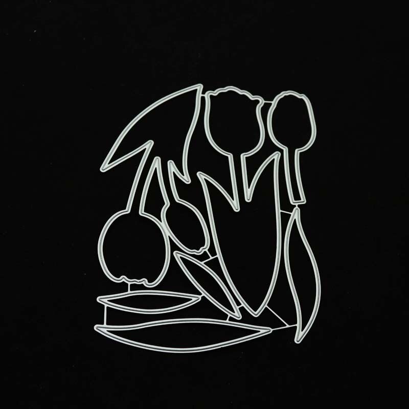 Reunion Tulip Metal Cutting Dies and Stamps Stenci... – Grandado