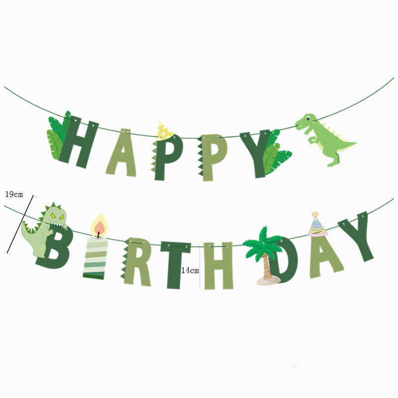 Dinosaur Happy Birthday paper Banner Dinosaur Birt... – Grandado