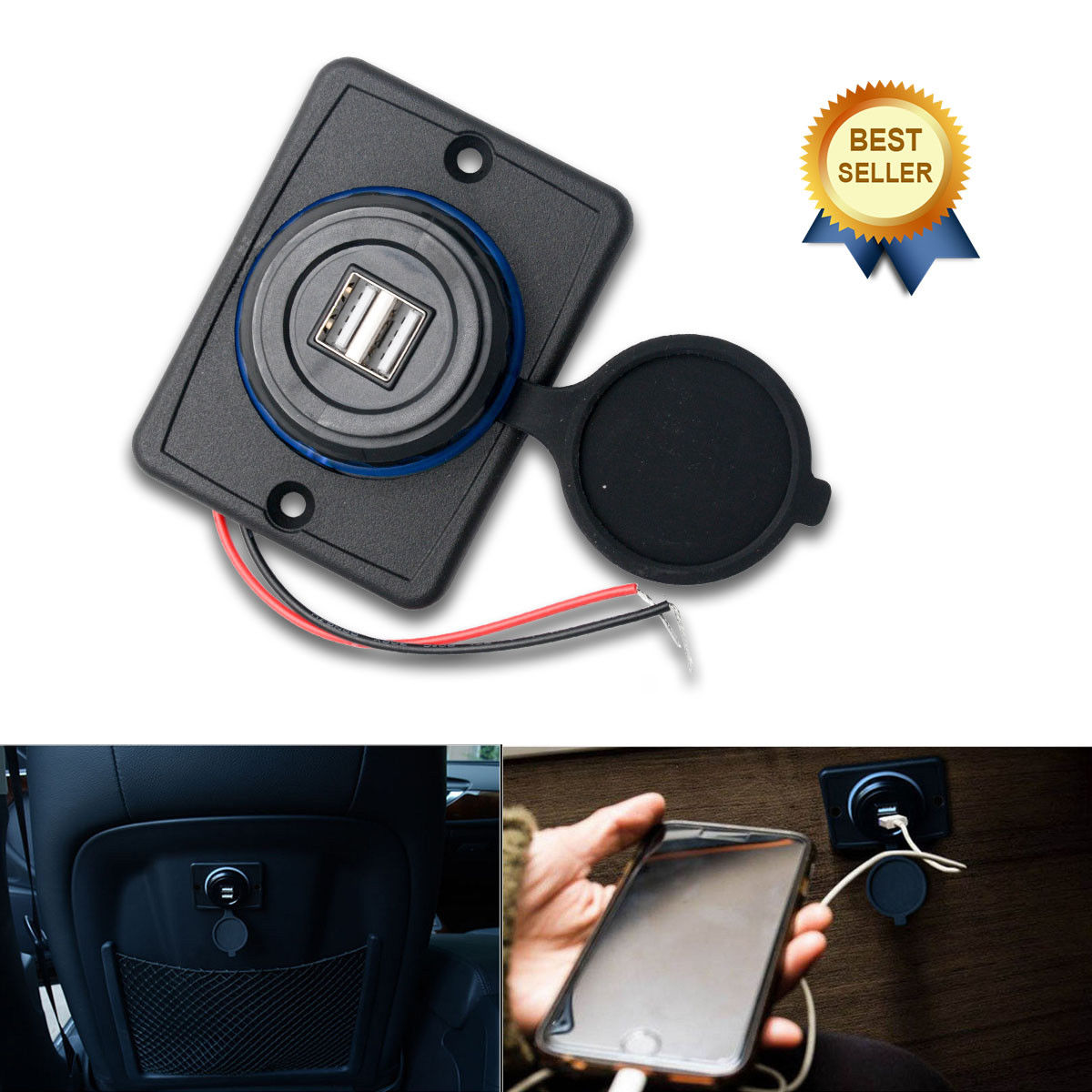 Mini 2- poorts usb-lader 12v voertuigstopcontacten... – Grandado