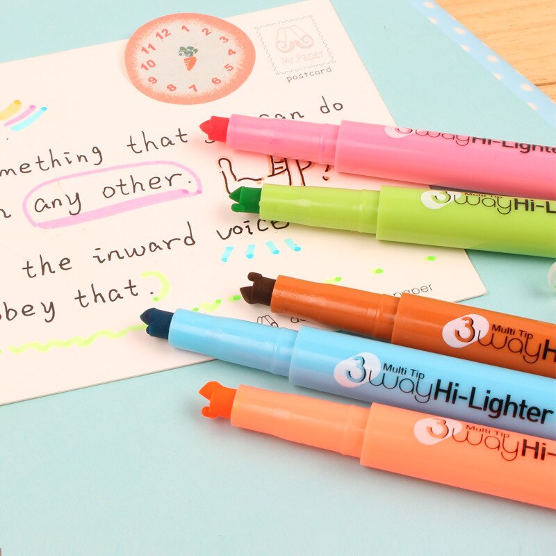 8pcs / lot , 3 Way Special Nib Marker Pen , Colore... – Grandado