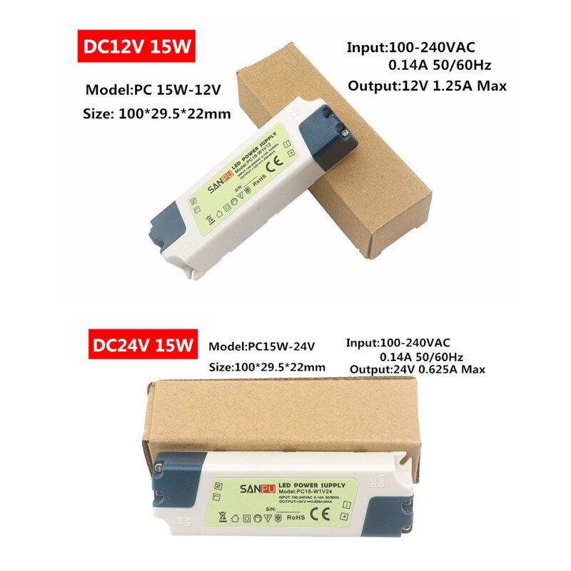 Gute LED Netzteil Adapter DC12V DC24V 15W 35W 60W ... – Grandado