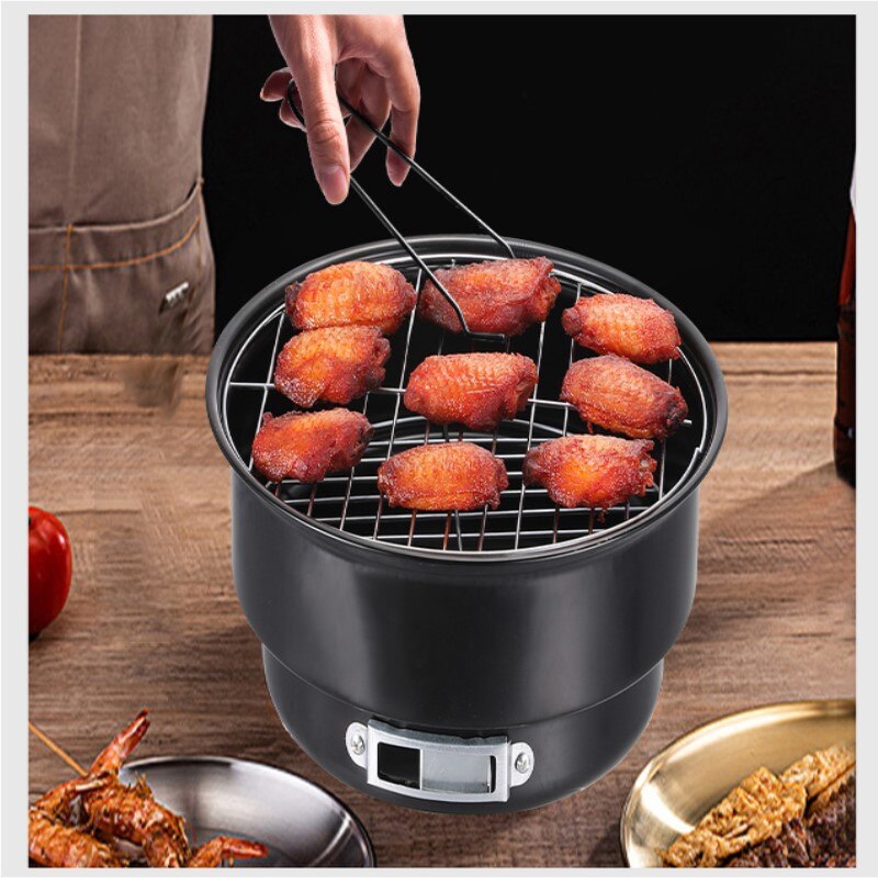 Round Charcoal Barbecue Grill Stainless Steel Non-... – Grandado