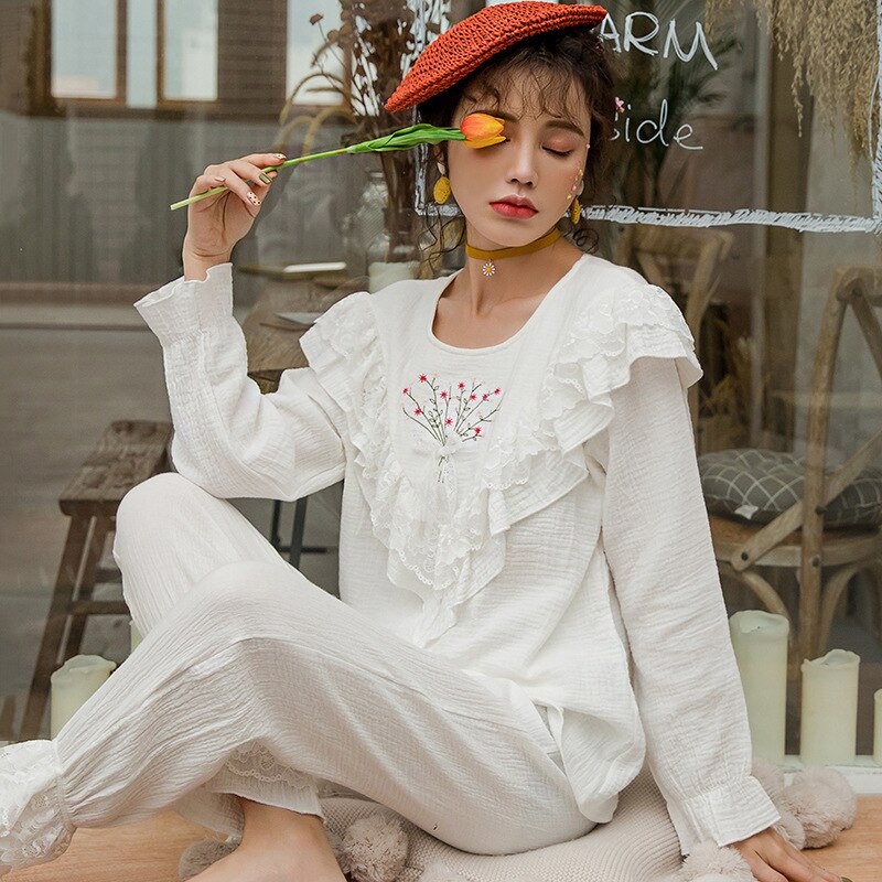 100% Cotton Maternity Nursing Sleepwear Suits Spri... – Grandado