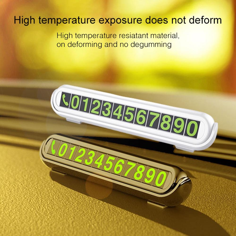 Car Temporary Parking Sign Luminous Car Phone Numb... – Grandado