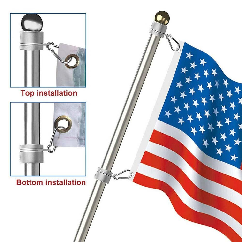 Aluminum Alloy Flagpole Clamp 1 Inch Rotating Flag... – Grandado