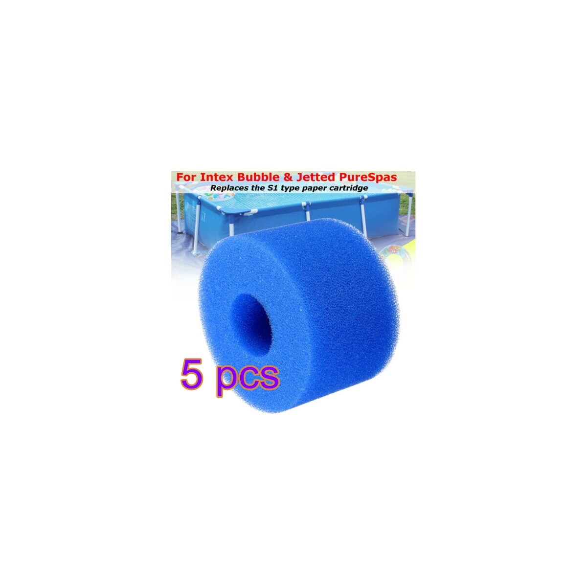 3/5pc swimmingpools filterskum, der kan genbruges,... – Grandado