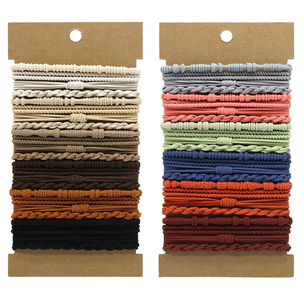 20 pcs Boho bracelet hair ties for women elastic h... – Grandado