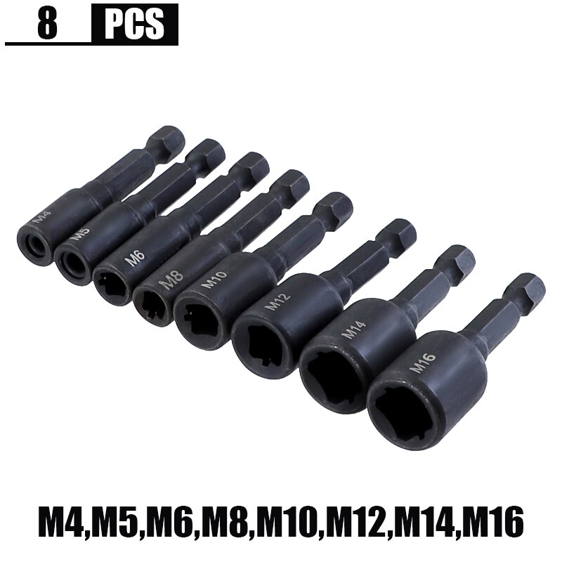 1/4 Hex Shank Thread Tap Socket Adapter M4-M16 HSS... – Vicedeal