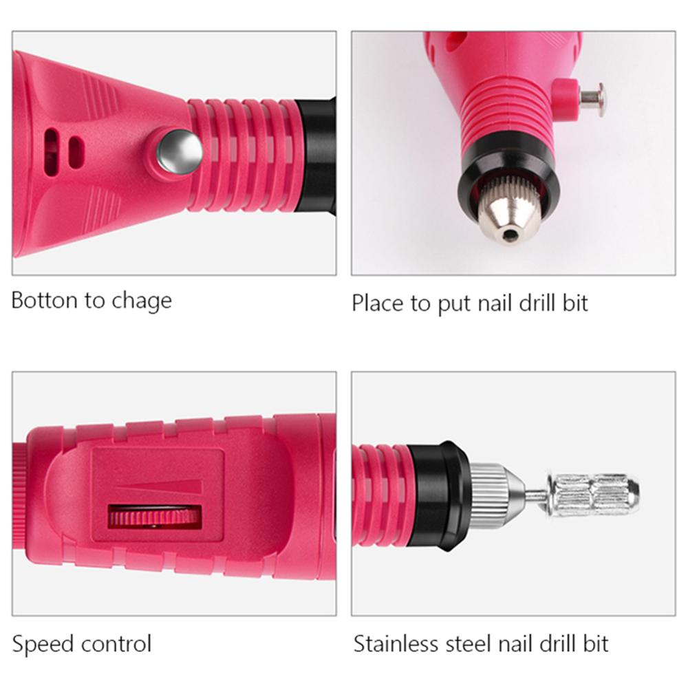 6 Hoofden Mini Manicure Slijpmachine Kit Verwijder... – Grandado