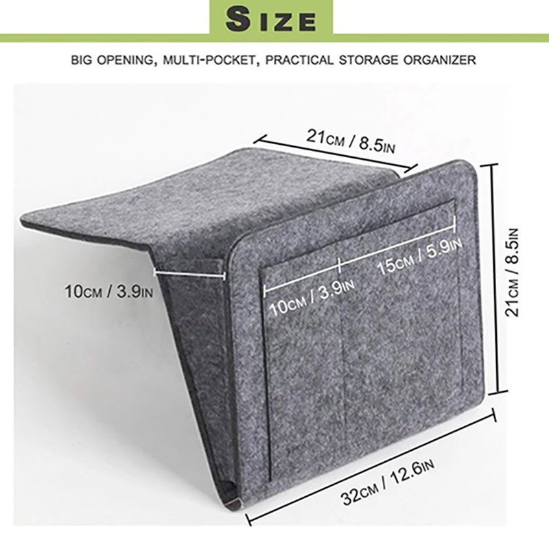 Sofa Bedside Felt Storage Bag Bed Sofa Side Pouch ... – Grandado