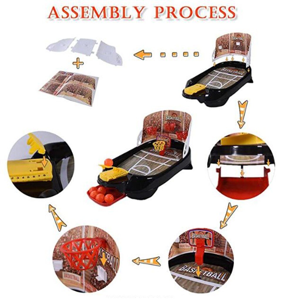 Mini desktop basketball game rack table finger eje... – Grandado