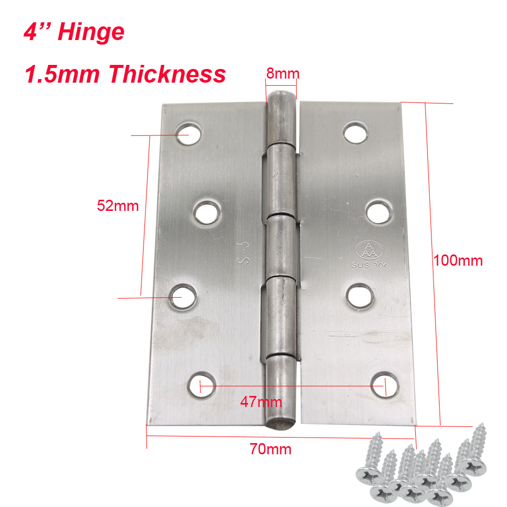 4pcs 4inch Corner Hinge 304 Stainless Steel Furnit... – Grandado