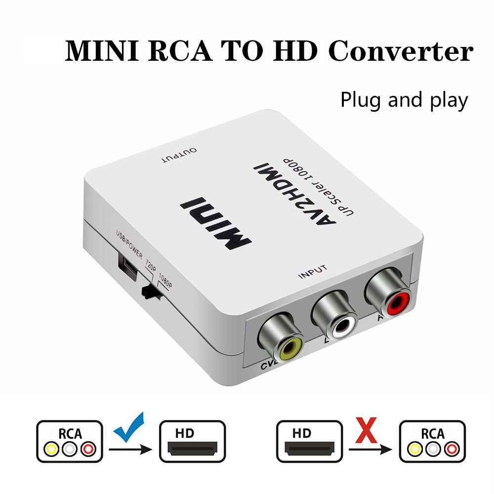Av/Rca Cvbs Naar Hdmi-Compatibel 1080P Video Conve... – Vicedeal