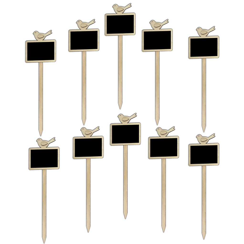 10 Pieces Bird Wooden Chalkboard Blackboard Messag... – Grandado
